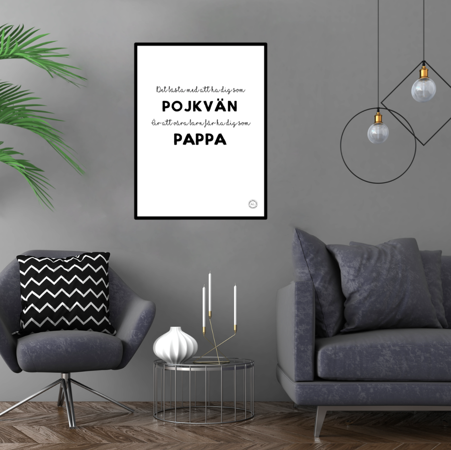 Pojkvän & Pappa V.2 - Poster | Annilito Design
